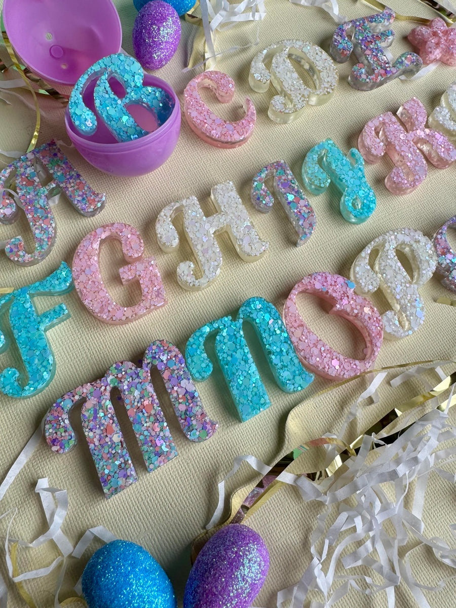 Cursive Reverse Alphabet Holographic - Silicone Mould – Starchild Designs